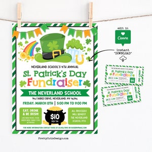 St Patricks Fundraiser Flyer Template, St Patricks Day School ...