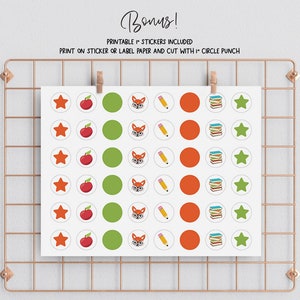 Printable Reward Chart for Kids, Cute Fox Behavior Chart, Editable ...
