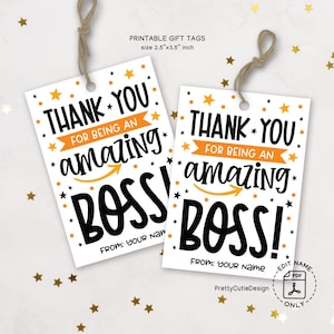 Happy Boss Day Appreciation Gift Tags Printable, Boss Day Gift Basket ...