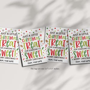 Christmas Treat Gift Tags Printable, Someone so Sweet, Holiday Bakery ...