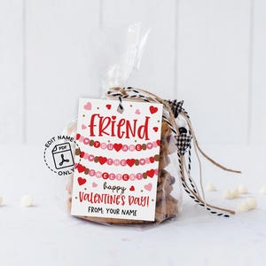 Bracelet Valentine's Day Gift Tags, Friend You Are the Sweetest Tag ...