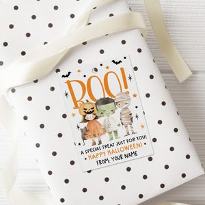Halloween Gift Tags Printable, Boo Halloween Gift Tag, A Special Treat ...