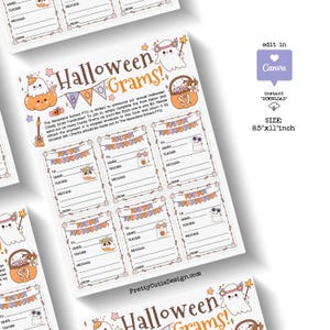 Halloween Boo Grams Printable: School Fundraiser Candy Gram (canva ...