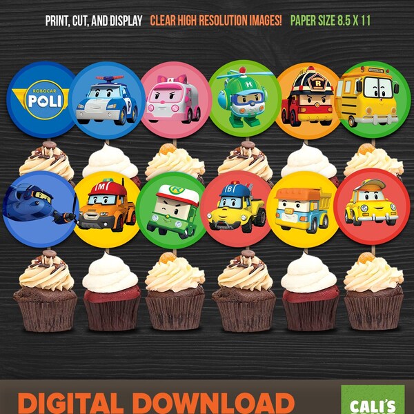 Robocar Poli Birthday Decorations - Etsy