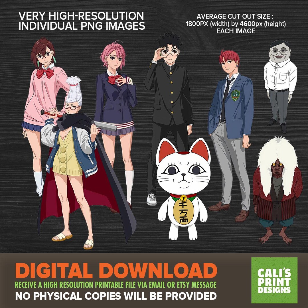 Printable Dandadan PNG Cut Outs Dandadan Birthday Dandadan Party ...