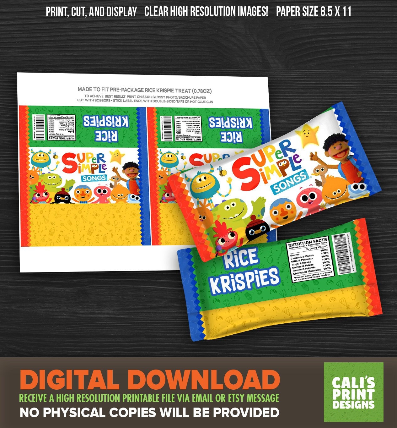 Printable Simple Super Rice Krispies Labels Super Simple Birthday Super ...