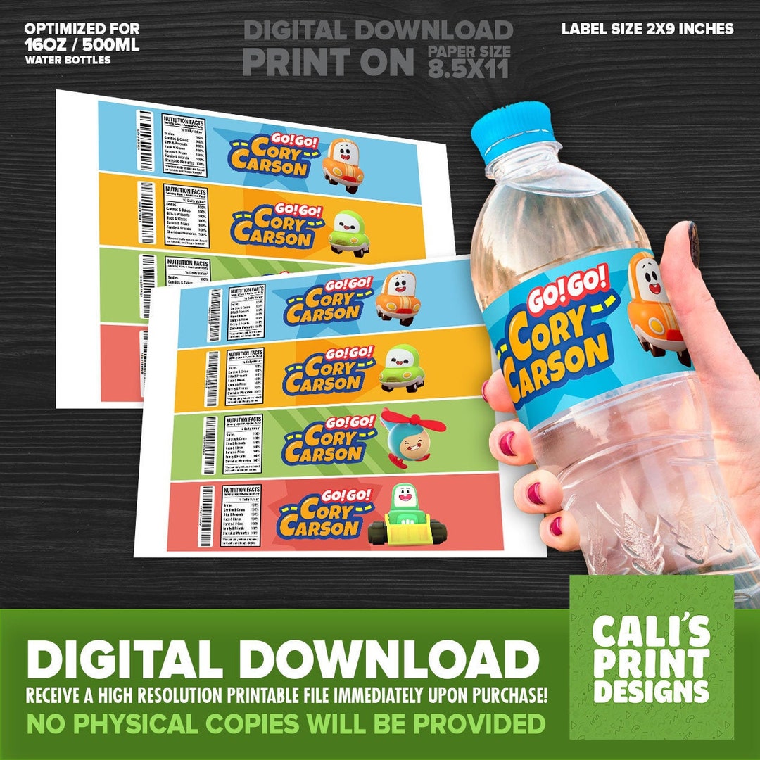 Printable Go Go Cory Carson Water Bottle Label Cory Carson NETFLIX ...