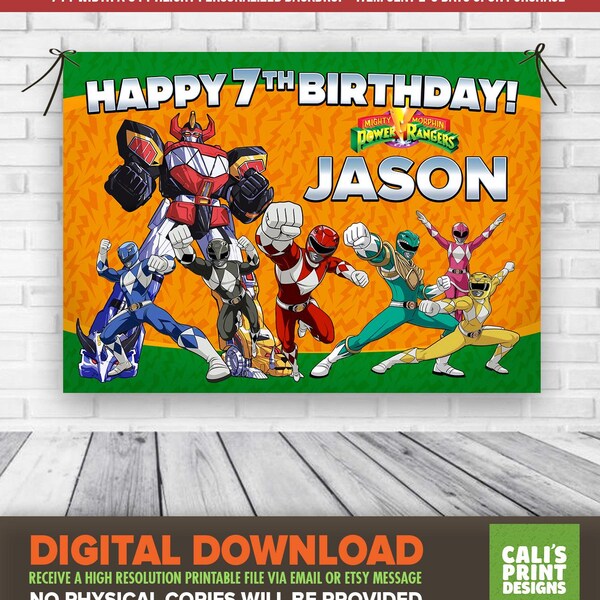 Power Rangers Banner - Etsy