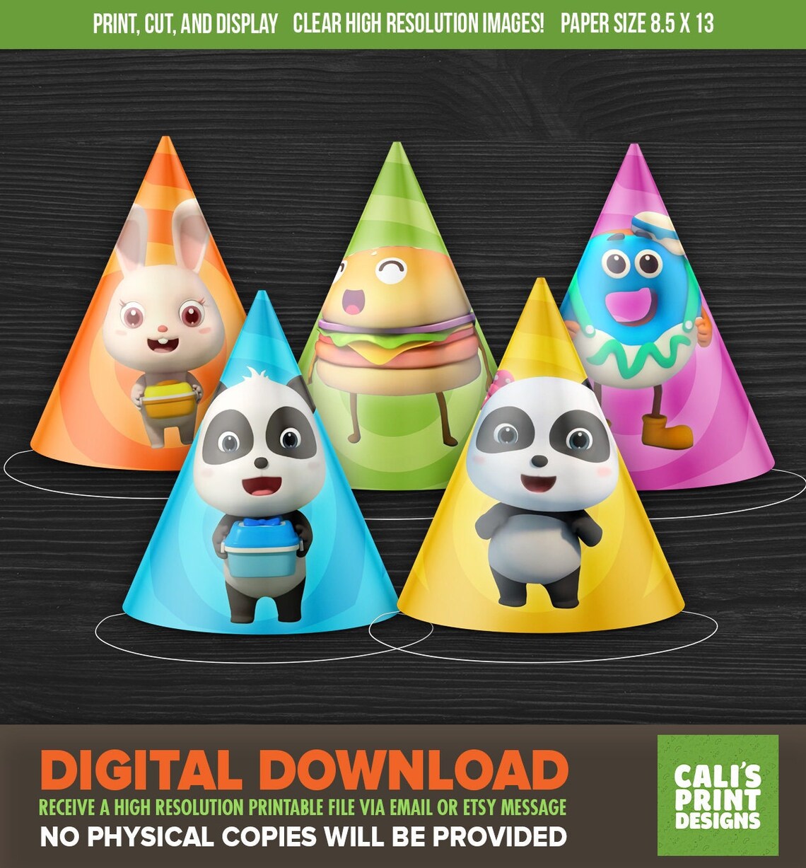 Printable Baby Bus Party Hats Baby Bus Printable Hats | Etsy