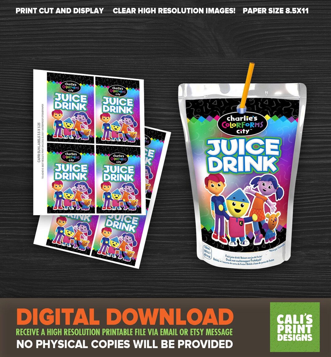 Printable Charlie Colorforms Caprisun Labels - Charlie Colorforms City ...