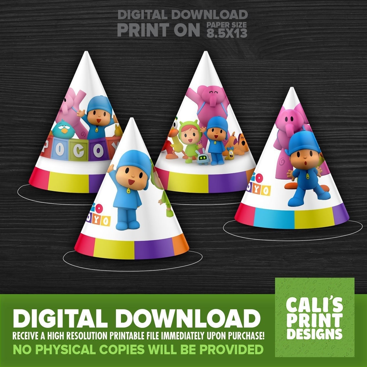 Printable Pocoyo Party Hat Pocoyo Theme Birthday Pocoyo - Etsy Canada