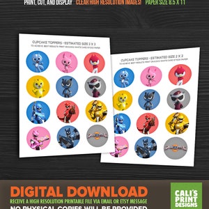 Miniforce Cupcake Toppers imprimibles Mini force Poli - Etsy México