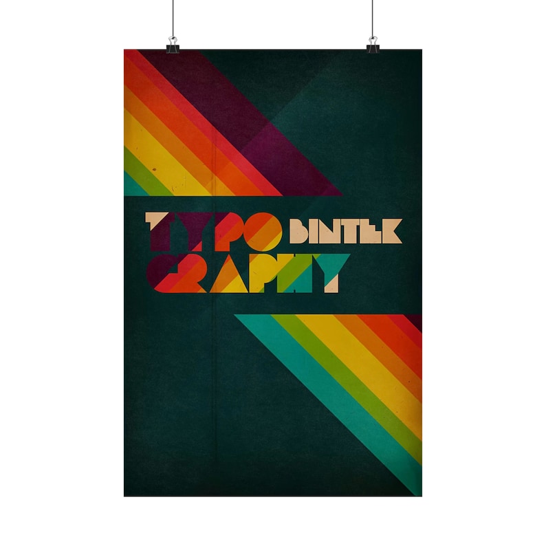 Retro Typography Matte Vertical Poster - Etsy