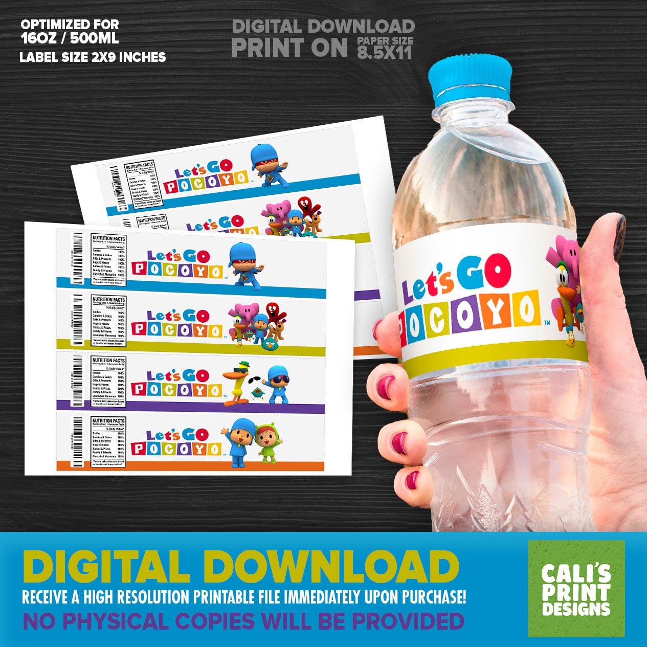 Printable Pocoyo Water Bottle Label Pocoyo Bottle Label - Etsy UK