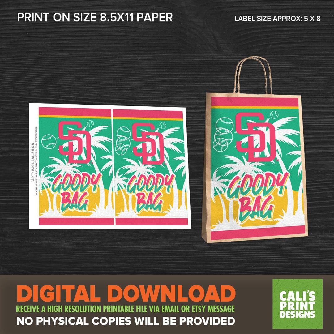 Printable San Diego Bag Labels City Connect Goody Bag - Etsy