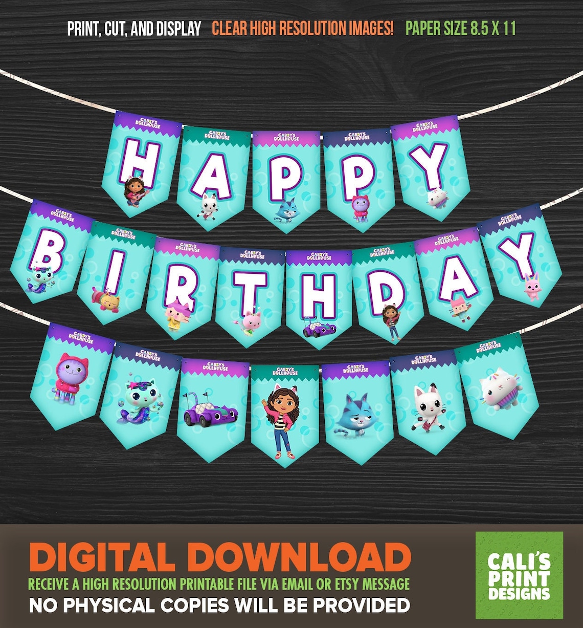 Printable Gabby's Dollhouse Birthday Banner Gabby's - Etsy Canada