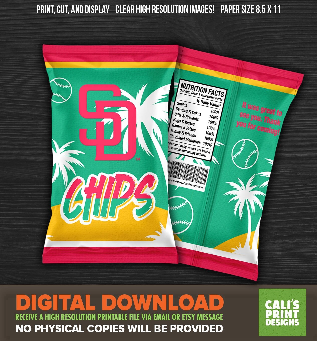 Printable San Diego Chip Bag Labels City Connect Party - Etsy