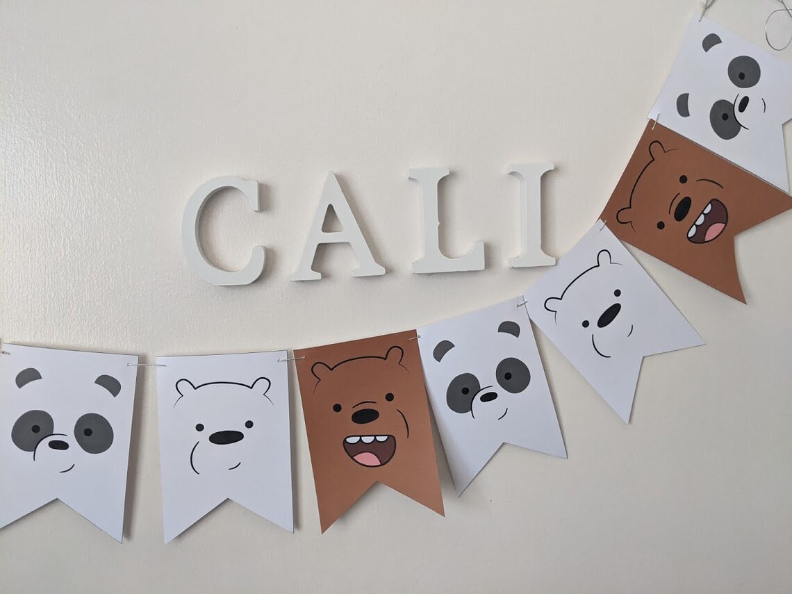Printable We Bare Bears Party Banners Buntings Instant - Etsy Canada
