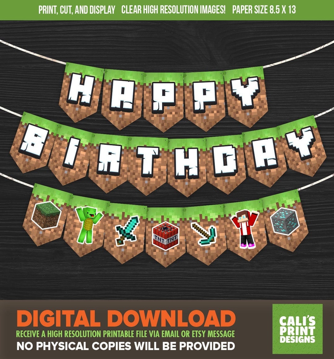 Printable Maizen Mikey JJ Birthday Buntings Banner - Mikey JJ Party ...