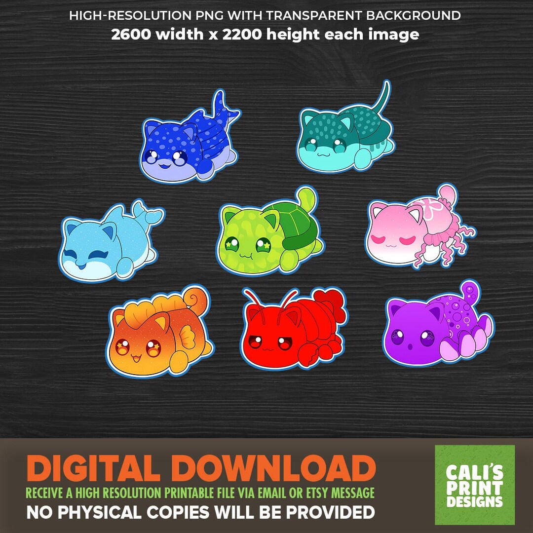 High Resolution Printable Aphmau Meemeows Under the Sea Cut Outs - Etsy ...