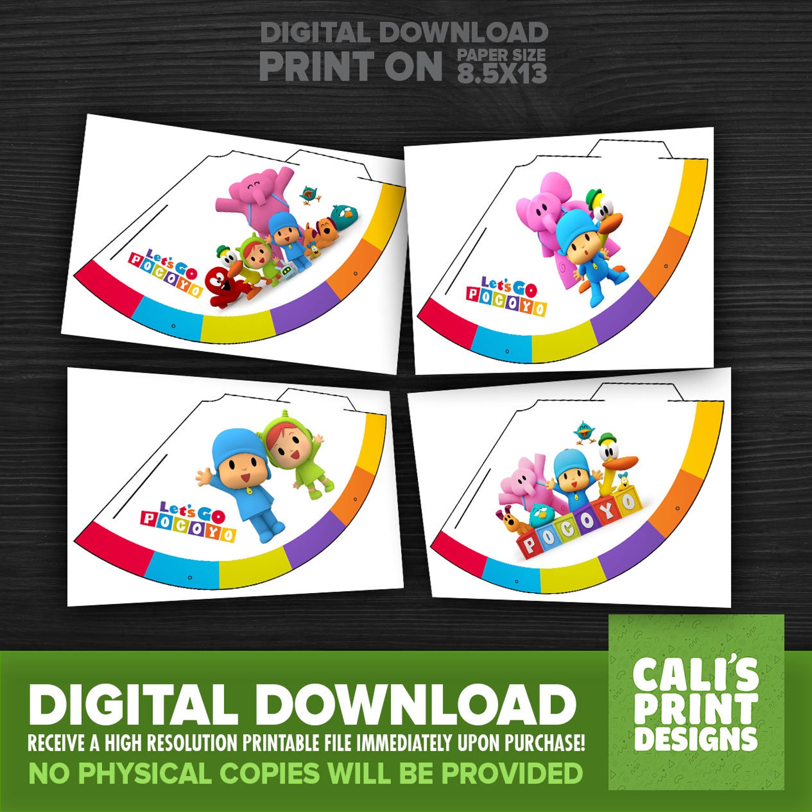 Printable Pocoyo Party Hat Pocoyo Theme Birthday Pocoyo - Etsy