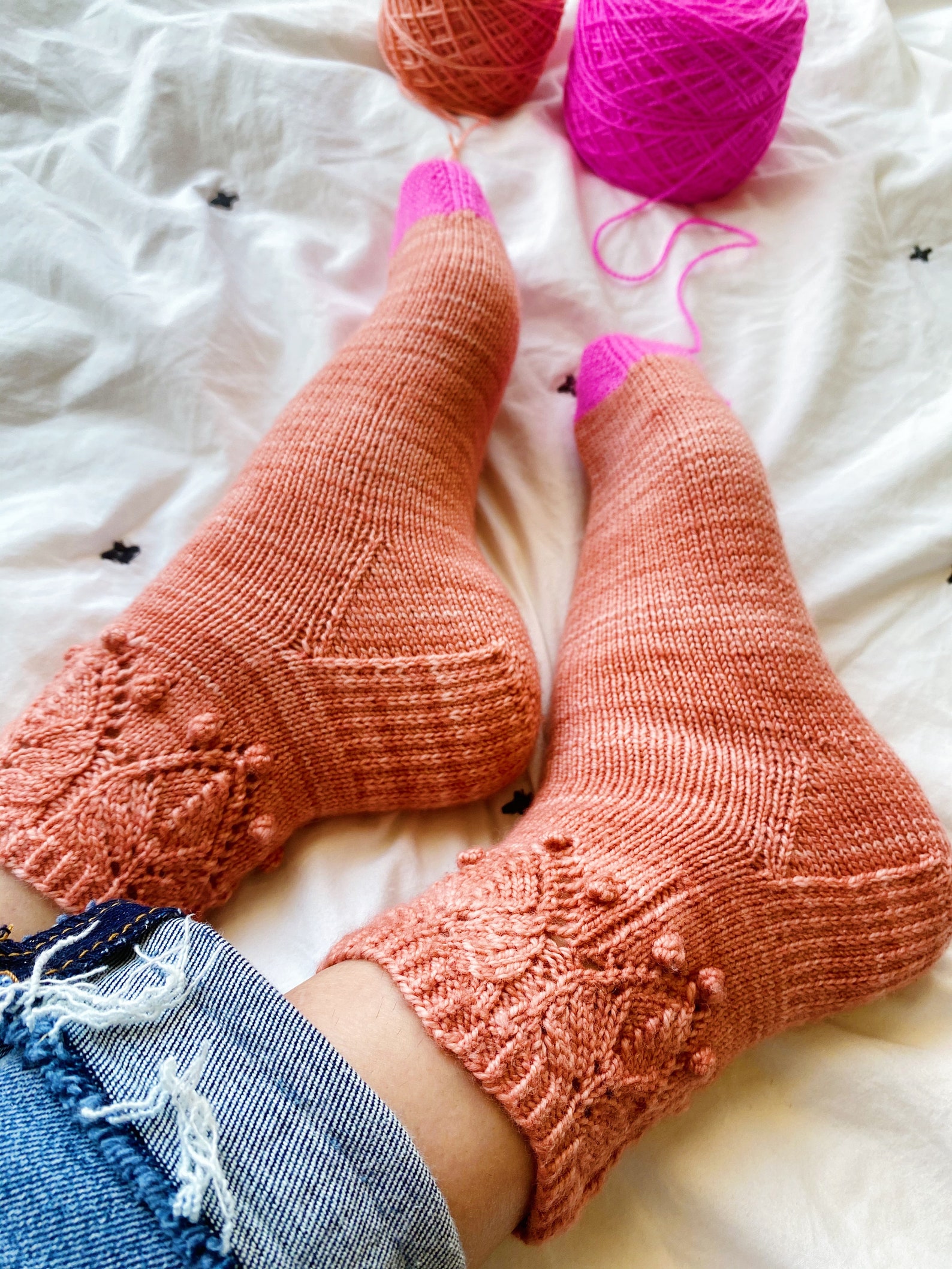 Easy Beginner Lace Sock Knitting Pattern Set the in Bloom - Etsy Canada