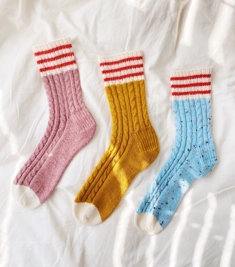 Easy Cable Sock Knitting Pattern ~ Beginner Friendly ~ the Cider House ...