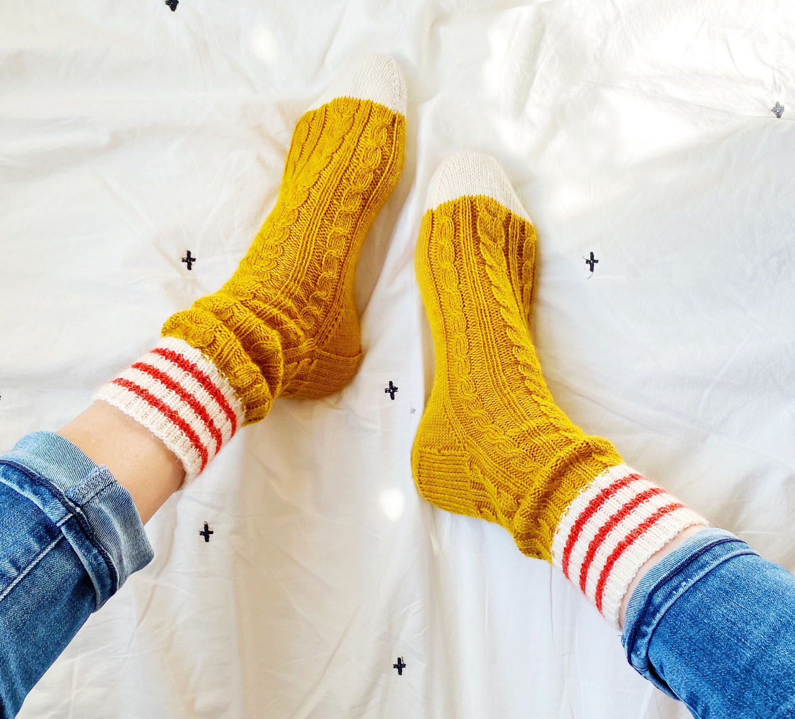 Easy Cable Sock Knitting Pattern ~ Beginner Friendly ~ the Cider House ...