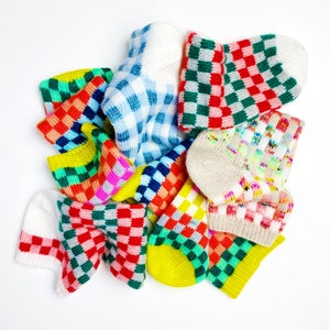 Easy Basic Colorwork Sock Knitting Pattern Little Checks Socks - Etsy