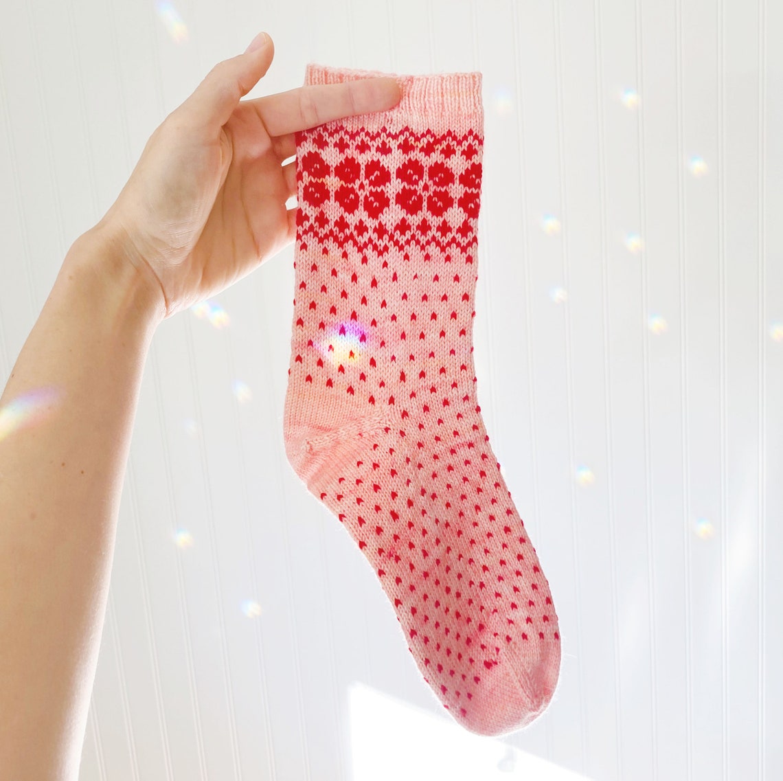 Easy Beginner Basic Colorwork Fair Isle Sock knitting Pattern | Etsy