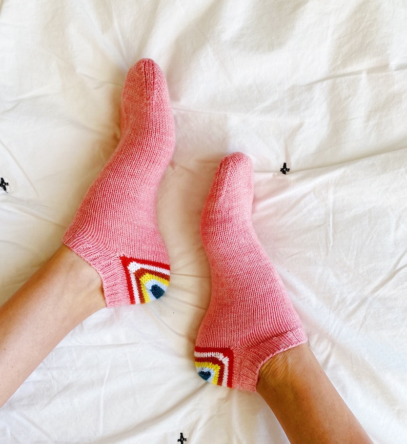 Easy Beginner Sock Knitting Pattern Set the Summerland Sock - Etsy