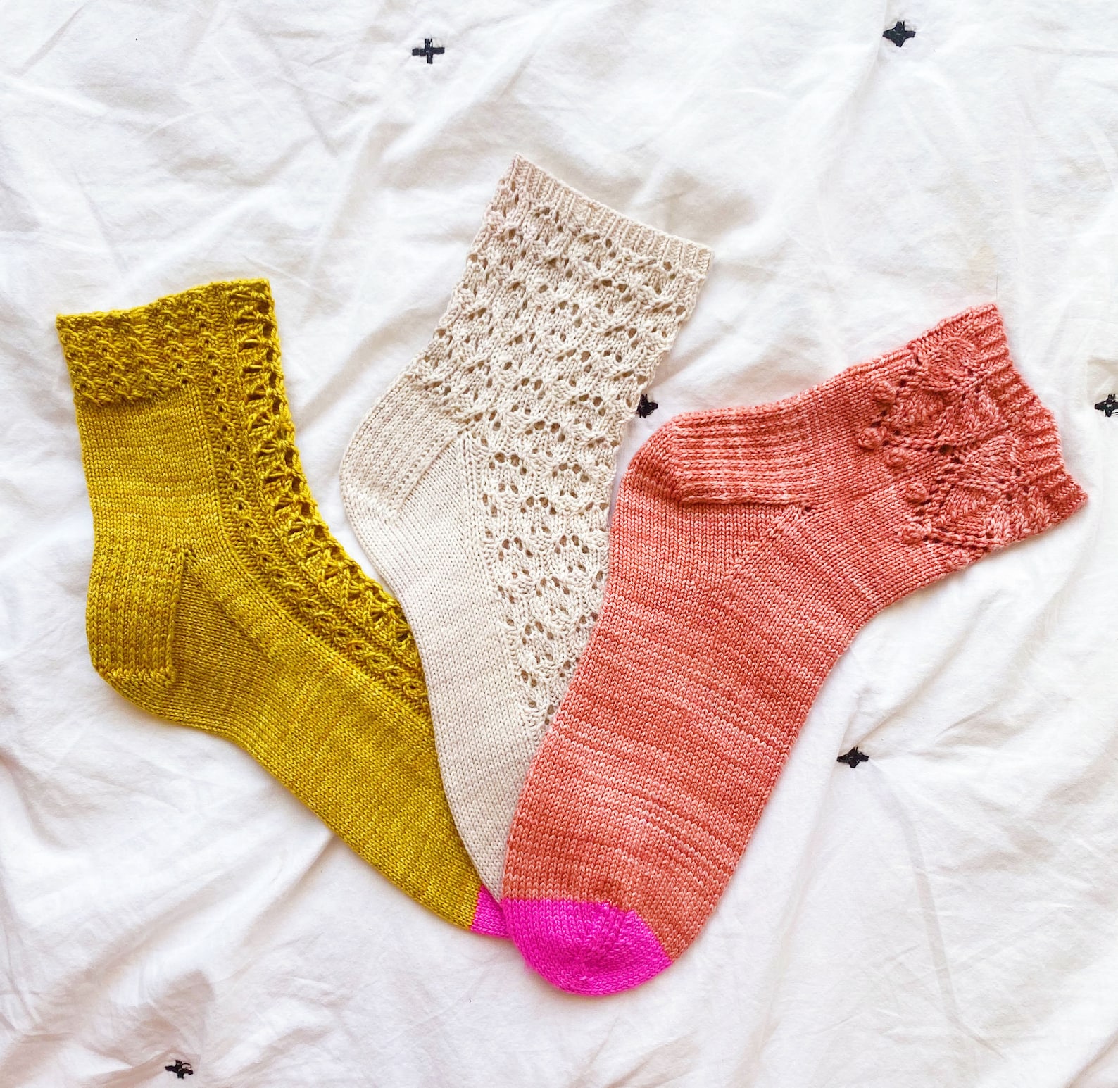 Easy Beginner Lace Sock Knitting Pattern Set the in Bloom - Etsy Canada
