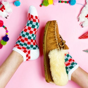 Easy Basic Colorwork Sock Knitting Pattern Little Checks Socks - Etsy