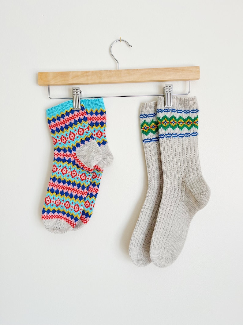 Easy Colorwork Sock Knitting Patterns ~ the Darrowby Sock Set! - Etsy