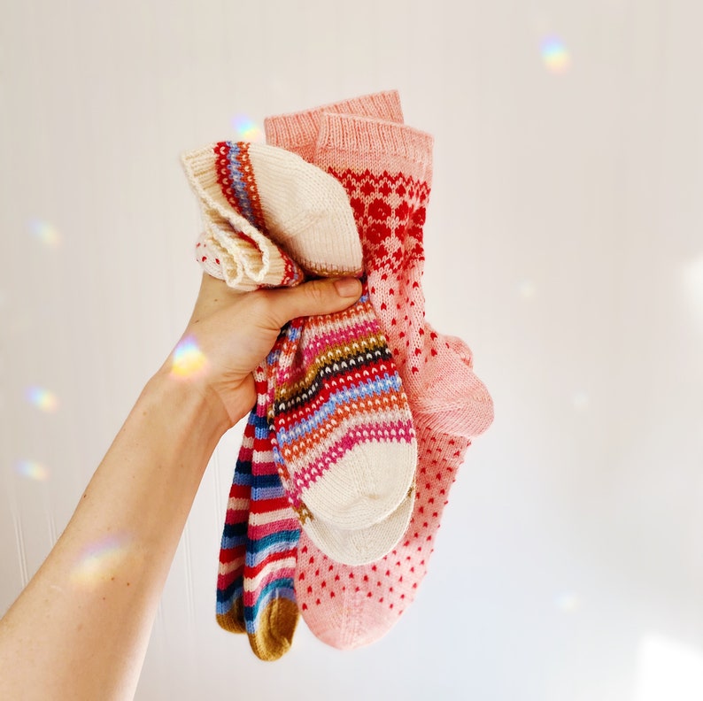 Easy Beginner Basic Colorwork Fair Isle Sock Knitting Pattern - the ...