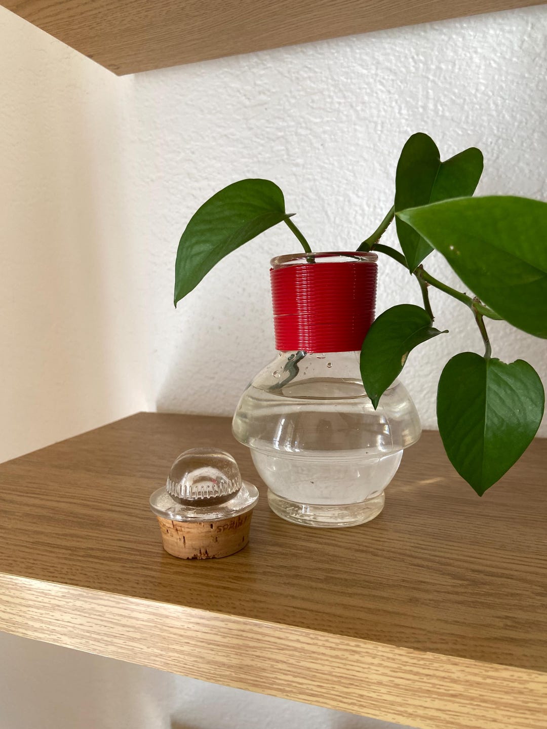 1940s Mckee Glassbake Clear Glass Red Rimmed Hottle Hot Water Thermos ...