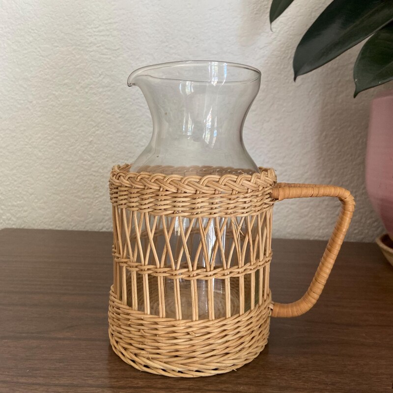 Wicker Pitcher - Etsy