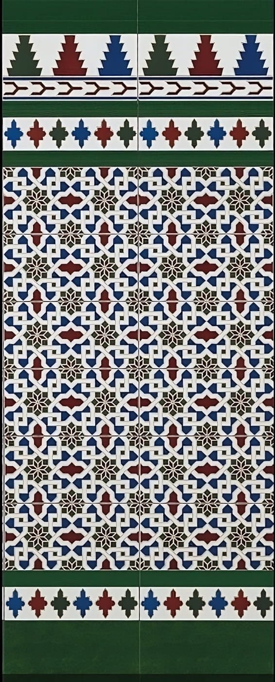 Moroccan Decorative Relief Tiles Glazed Ceramic Artisanal Craftsmanship ...