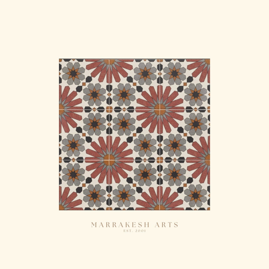 Moroccan Square Tile | Handcrafted | Interior Design | Traditional ...