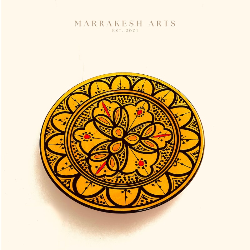 Black Moroccan Plates - Etsy UK