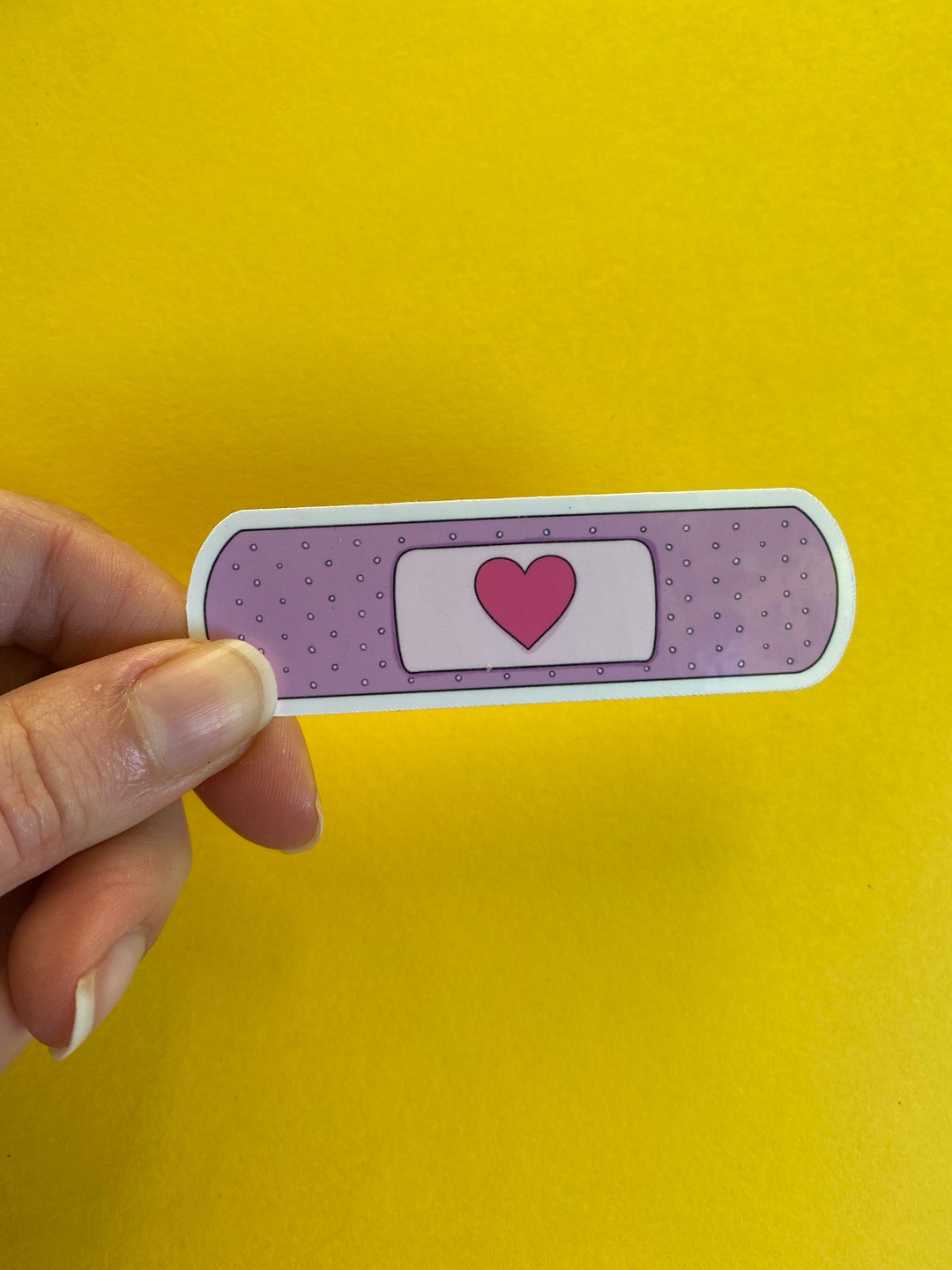 Cute Plaster Band Aid Kawaii Pink Fairycore Heart Sticker Retro Style ...