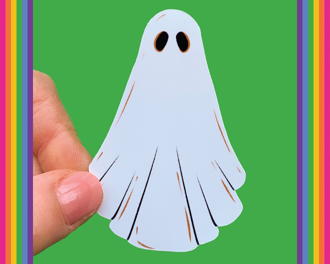 Cute Ghost Illustration Sticker | Phoebe Bridgers Halloween Goth ...