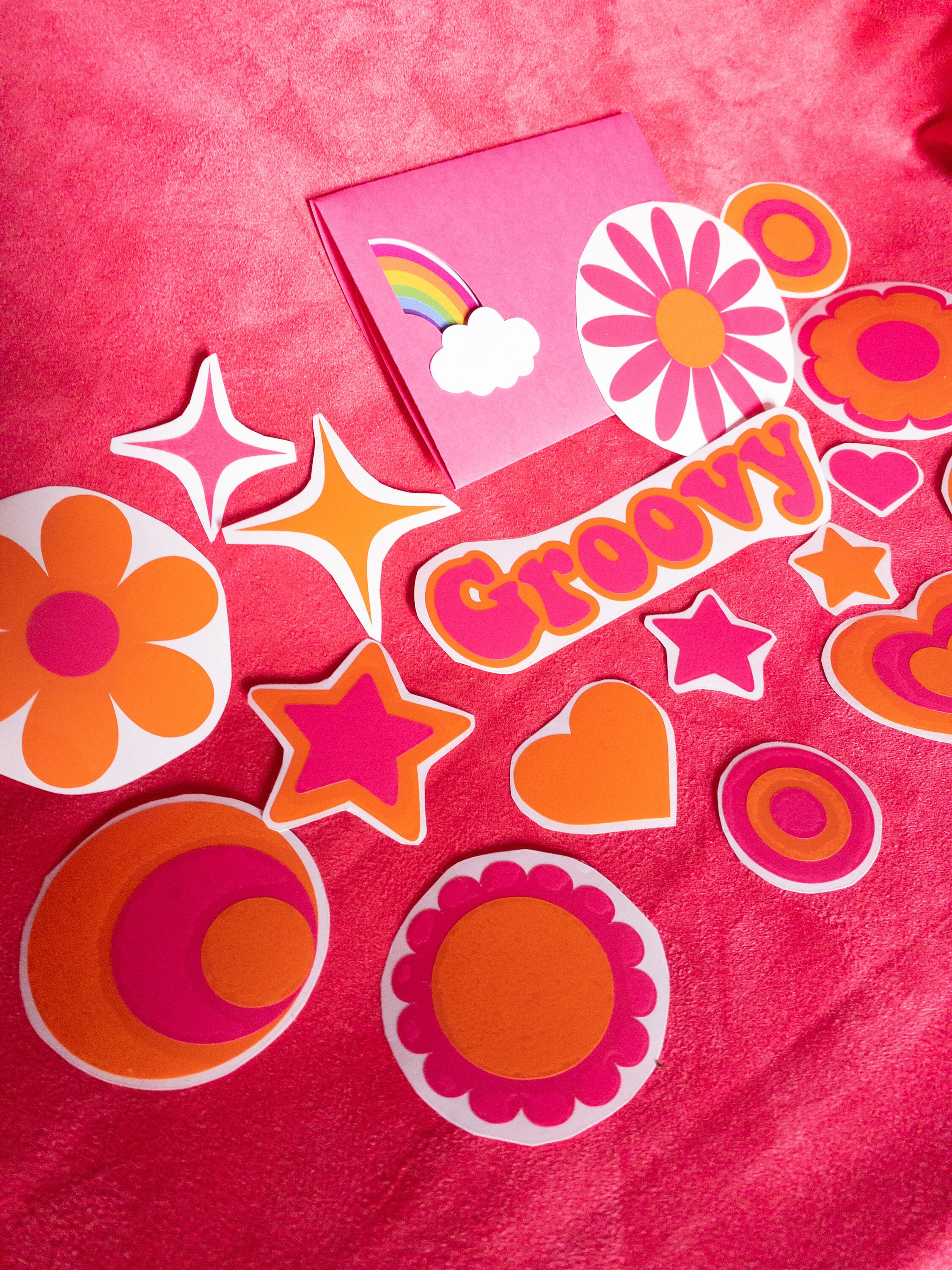 Vinyl Decal Sticker Set 1960's Style Groovy Hippie | Etsy