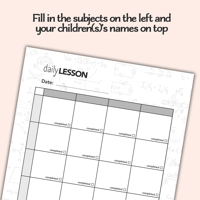 Homeschool Daily Lesson Planner, Digital Planner Page, Homeschool ...