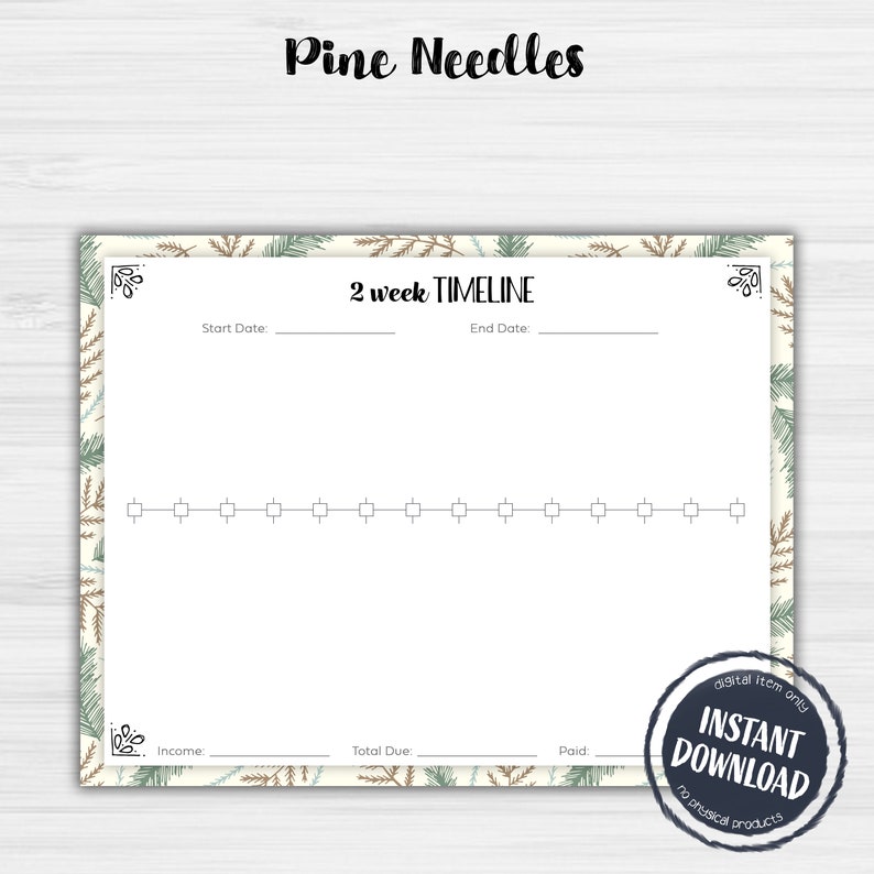 Visual Budget Timeline Bills Timeline Financial Planner - Etsy