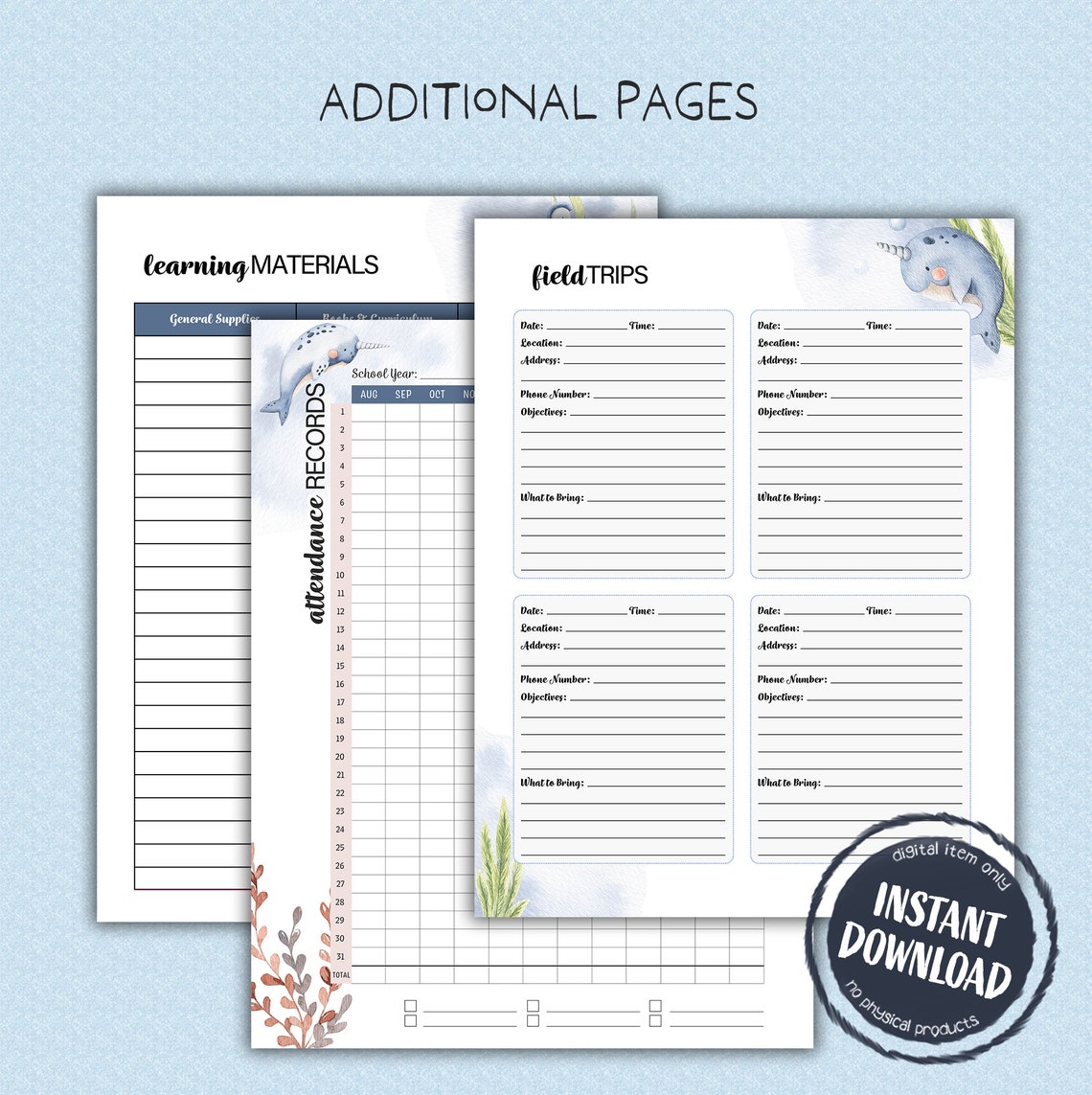 Plan Your Work, Work Your Plan 2023-2024 Homeschool Planner, Digital ...