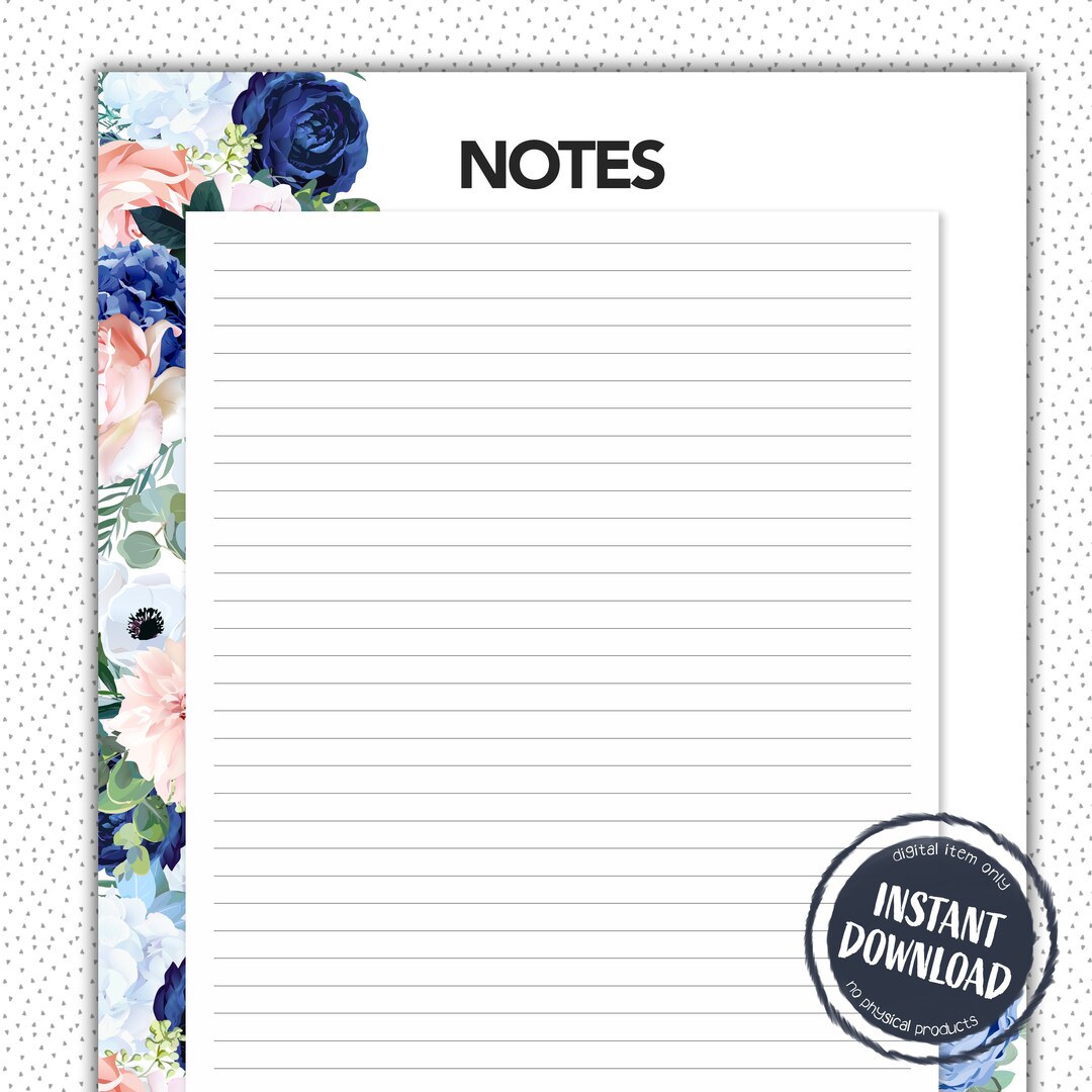 Fillable and Editable Notes, Digital Planner Page, Homeschool, Instant ...
