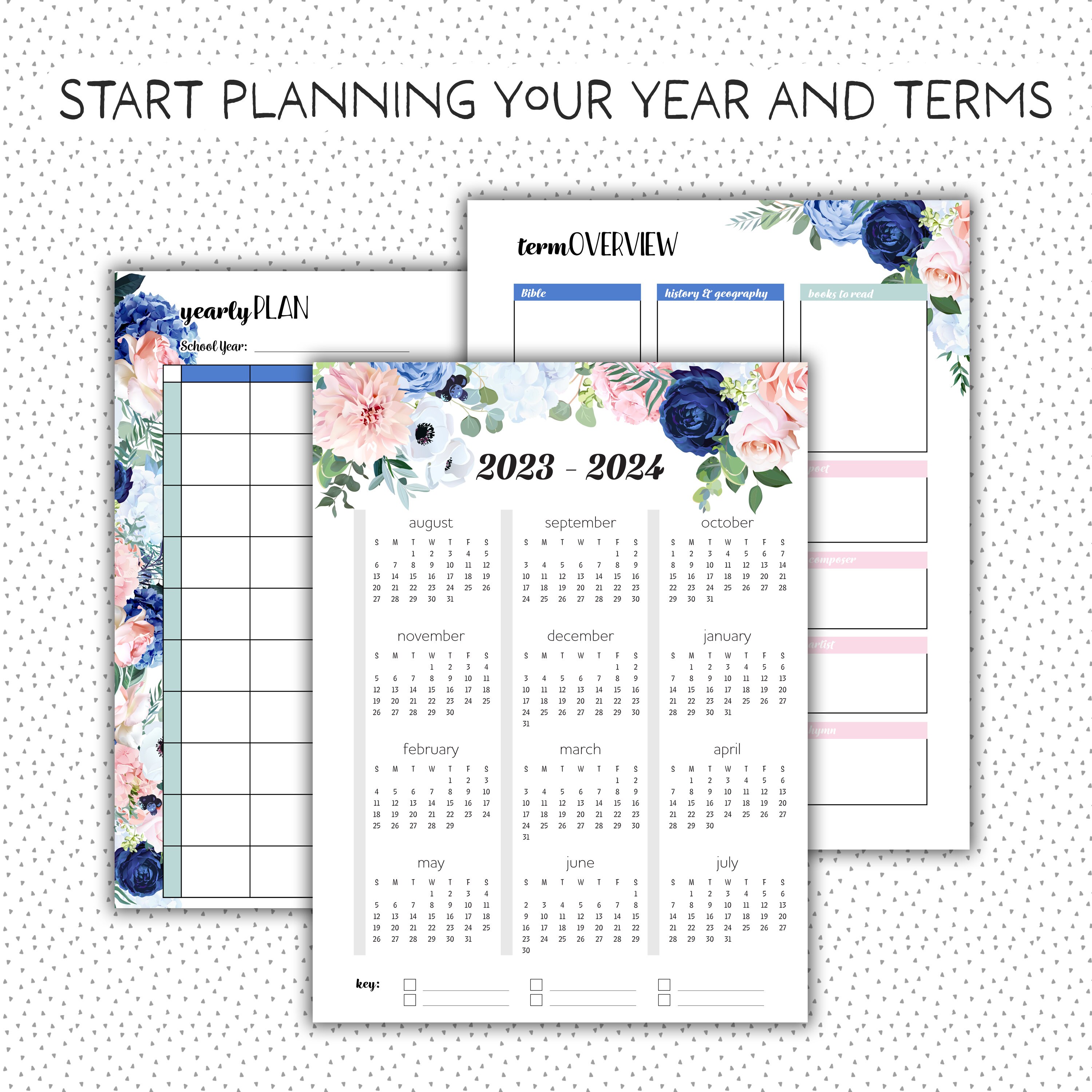 Plan Your Work Work Your Plan 2023-2024 Homeschool Planner - Etsy Polska