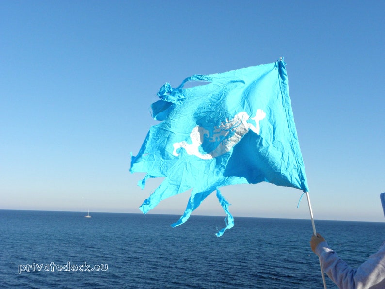 Mermaid Flag Beach Art, Home or Beach and Garden Decor. Coastal Wedding ...