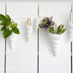 Shells Garland, Coastal Garland, Crochet Garland, Eco Friendly Decor ...